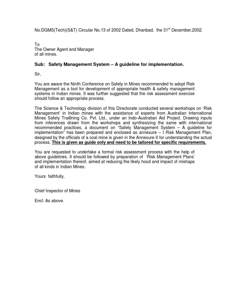 Safety Management System | PDF | Occupational Safety And Health | Risk ...