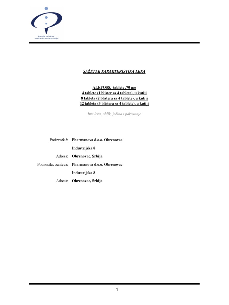 Alefoss Uputstvo Za Upotrebu | PDF