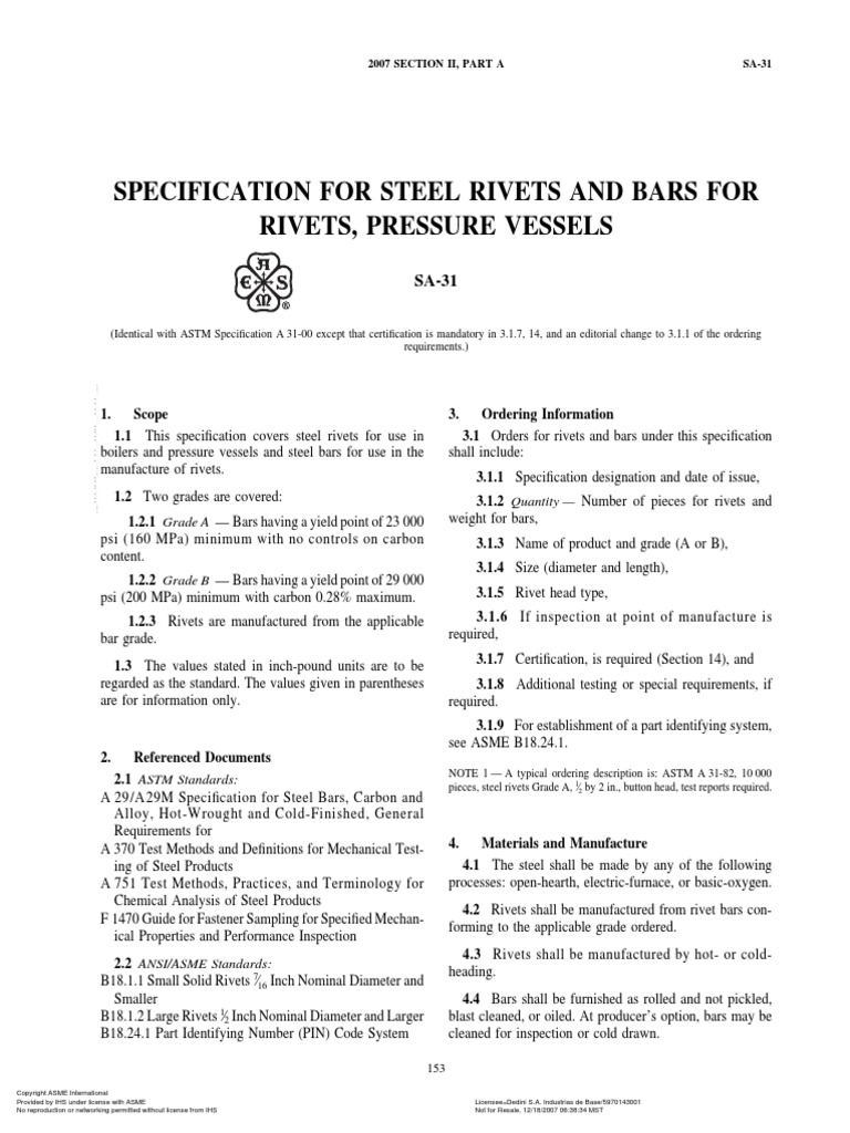 Sa 31 | PDF | Rivet | Specification (Technical Standard)
