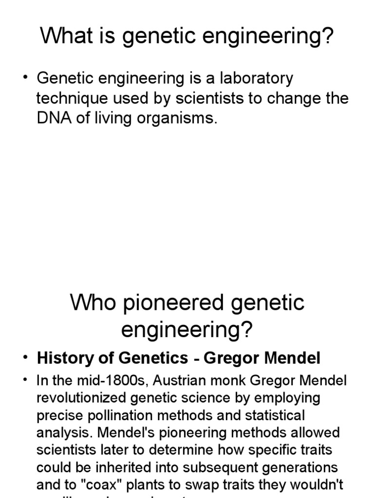 What Is Genetic Engineering? | PDF | Genetics | Genetic Engineering