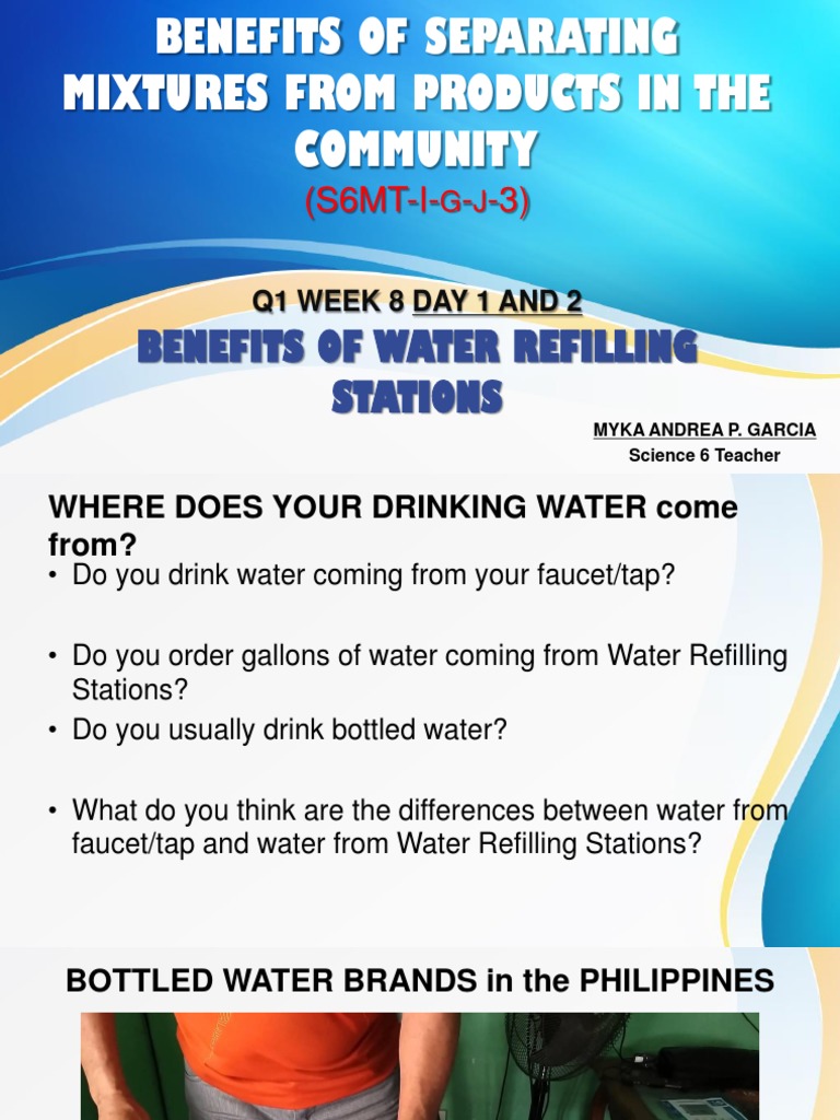 Benefits of Separating Mixtures From Products in the Community