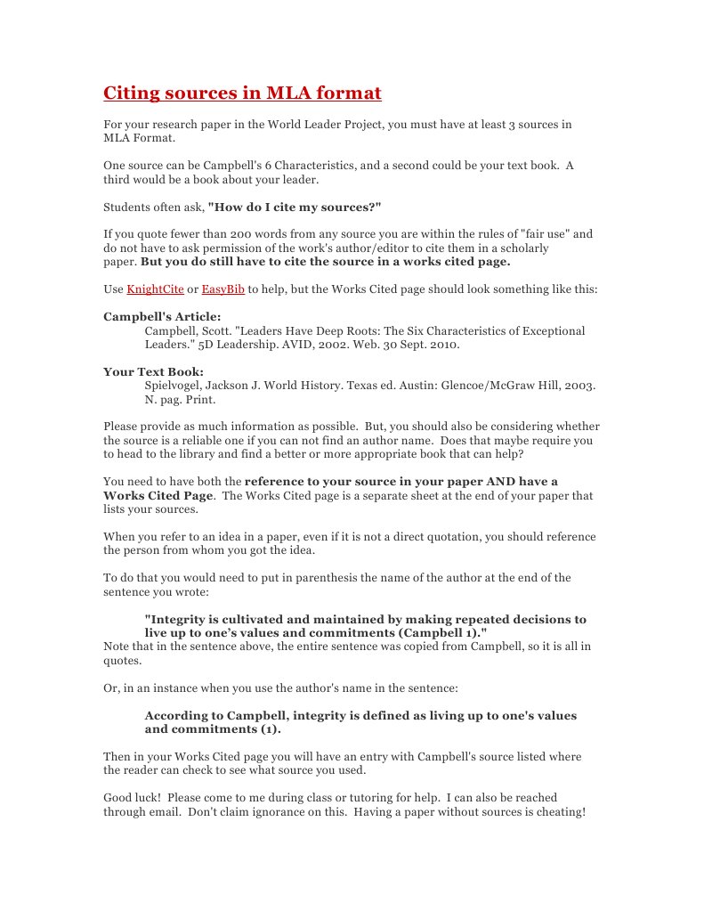 Citing Sources in MLA Format | PDF | General Fiction