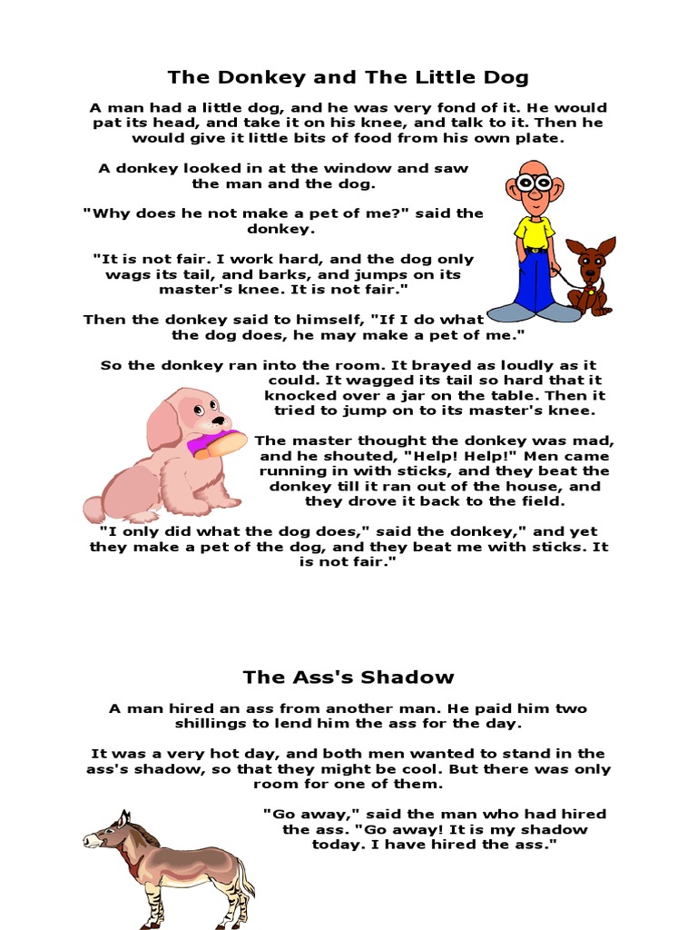The Donkey and The Little Dog | PDF | Donkey | The Snow Queen