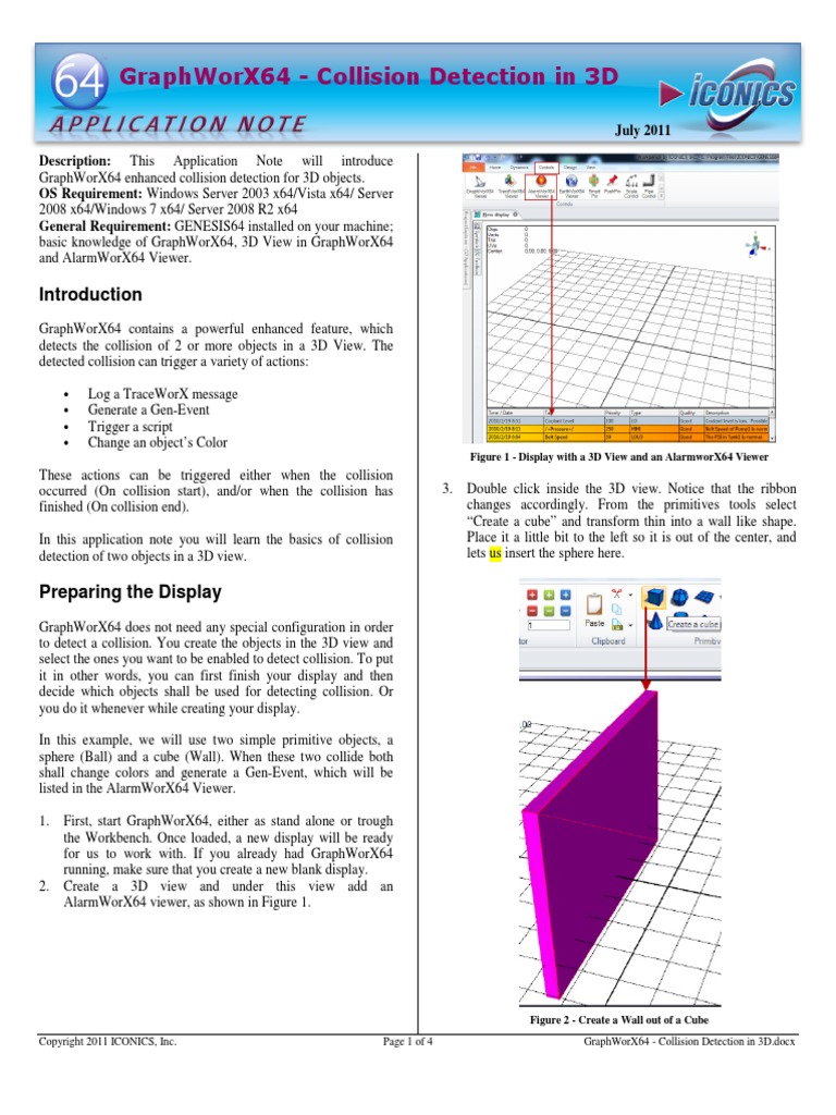 GraphWorX64 - Collision Detection in 3D | PDF | Collision | 3 D ...