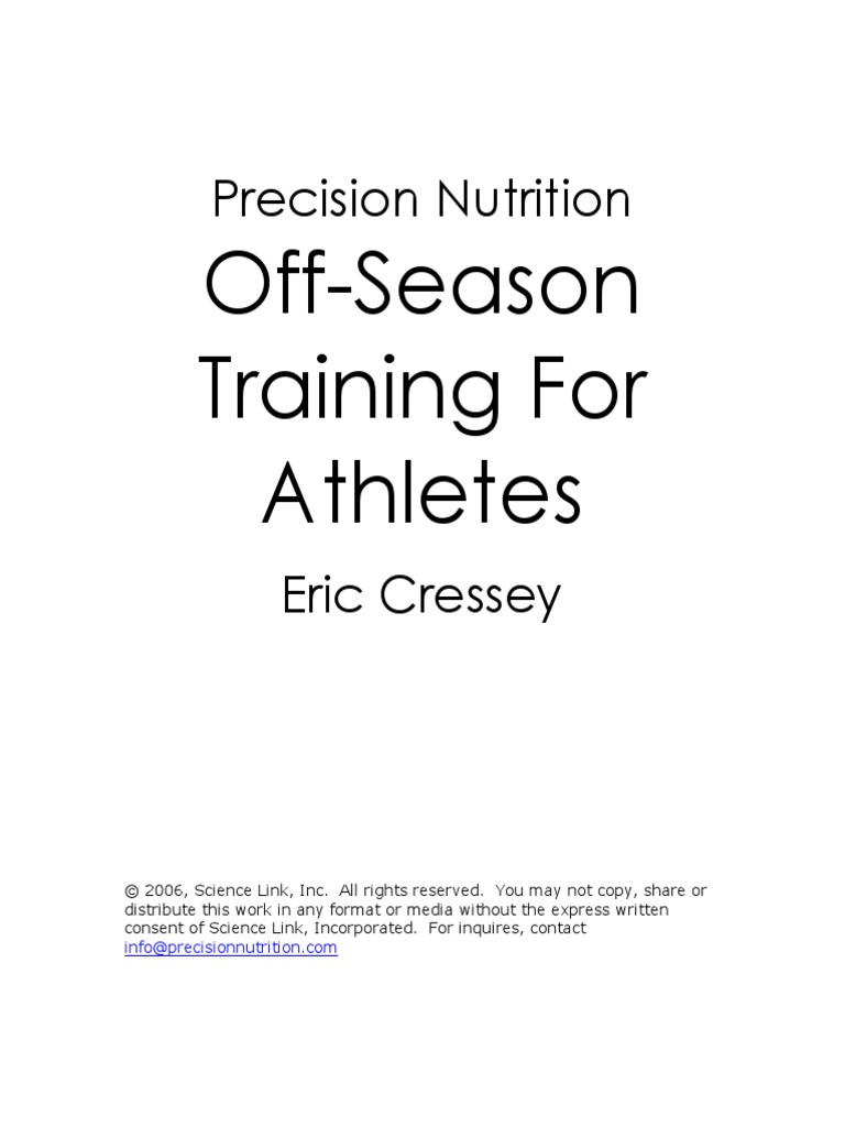 Off Season Training For Athletes | PDF | Indemnity | Physical Exercise