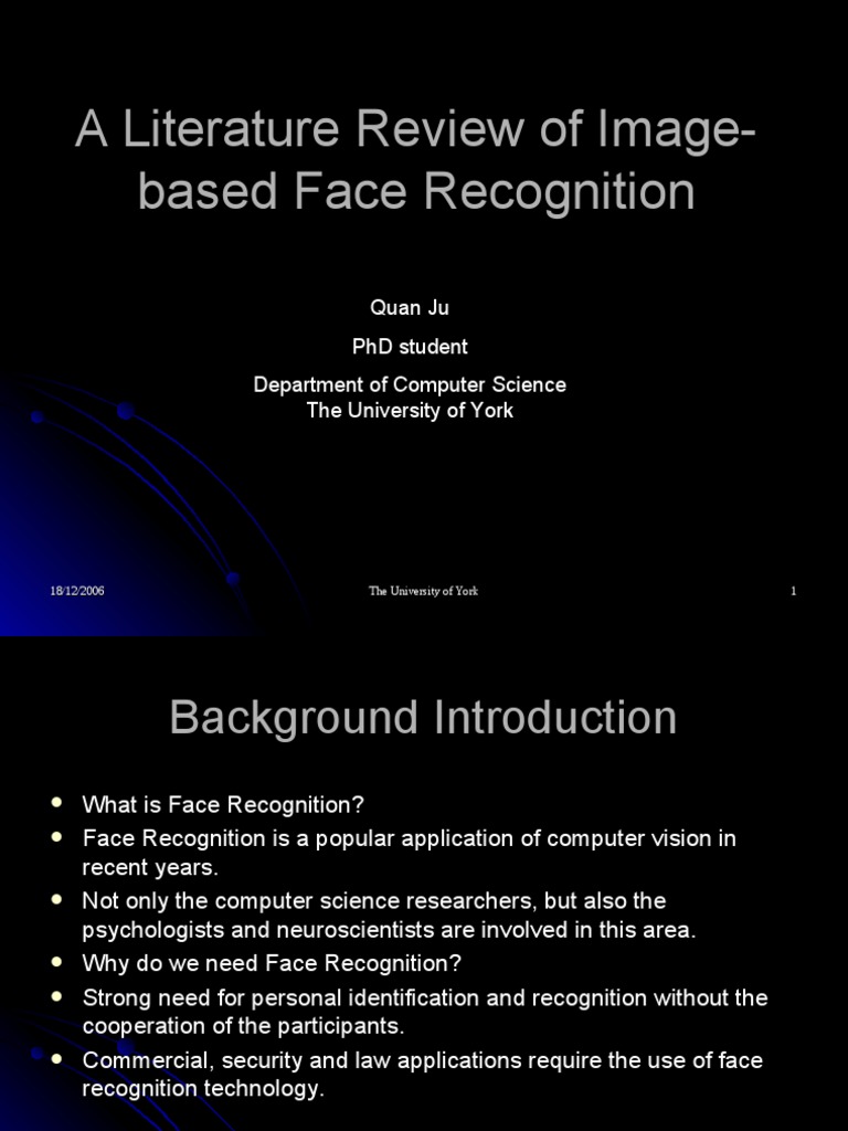 Image-Based Face Recognition Review | PDF | Principal Component ...