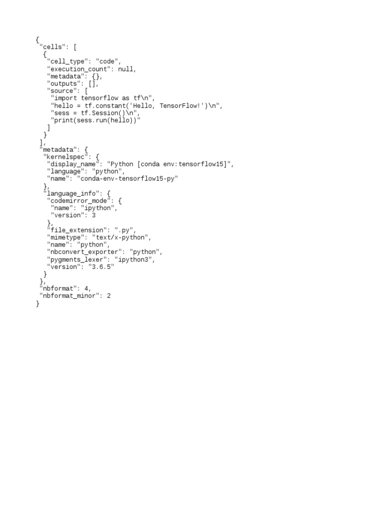 TensorFlow Hello World Example | PDF