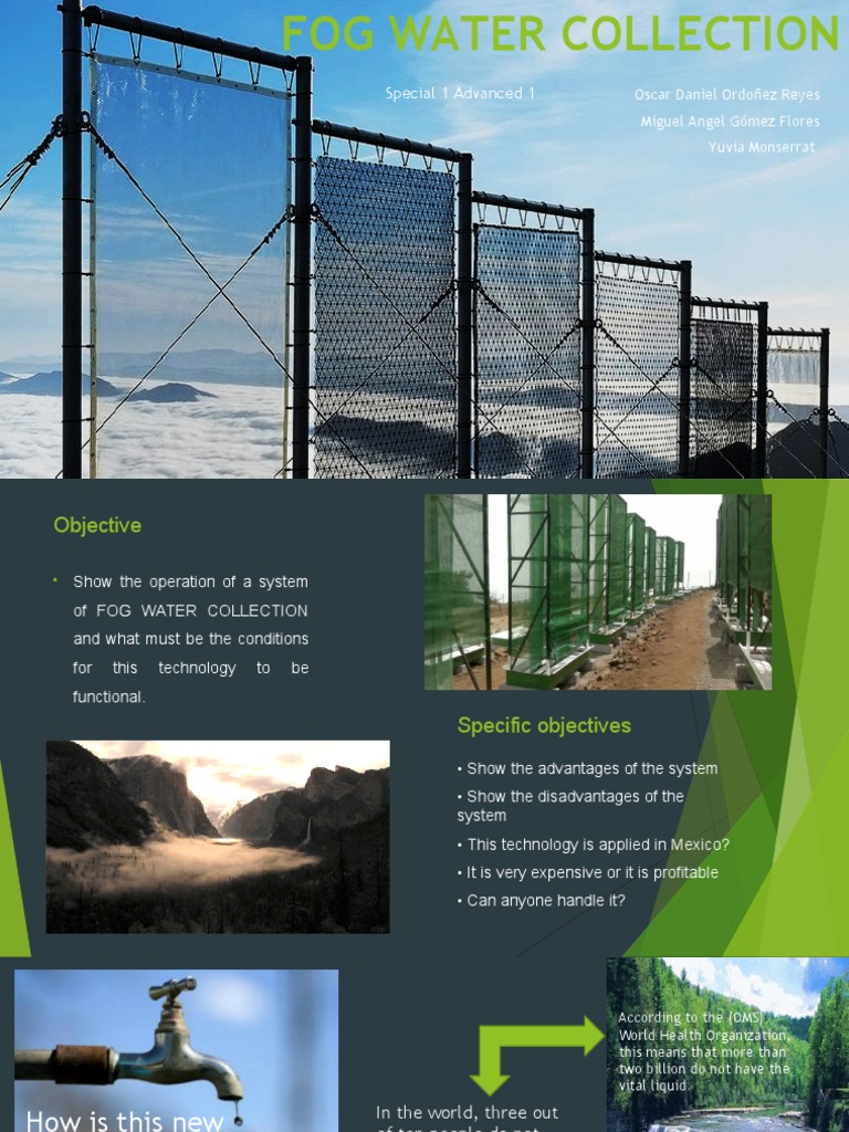 FOG WATER COLLECTION.pptx | PDF