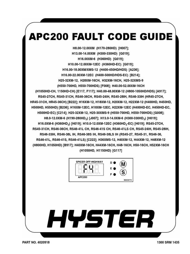 Apc200 Fault Code | PDF | Manual Transmission | Power Supply