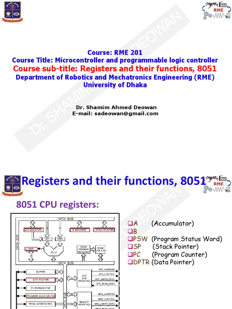 Lec 4 Registers and Their Functions | PDF | Electronic Design ...