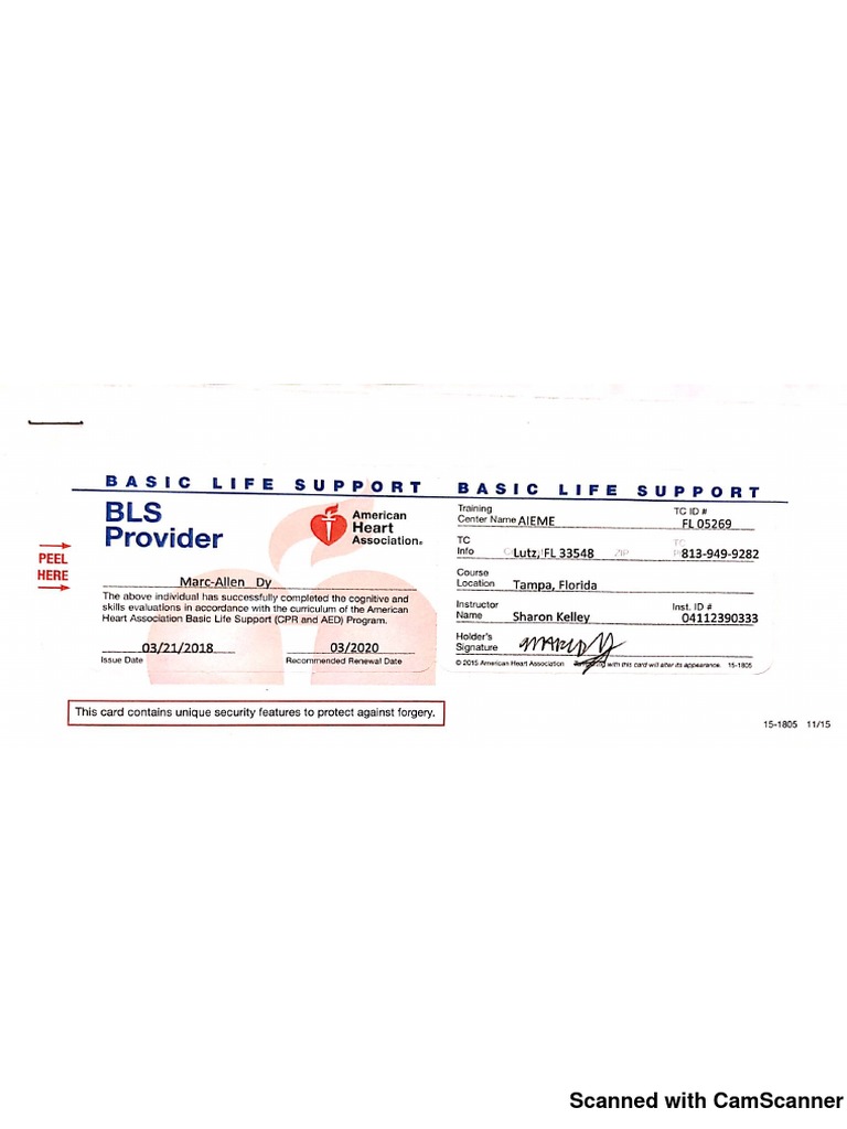 Bls Certification | PDF