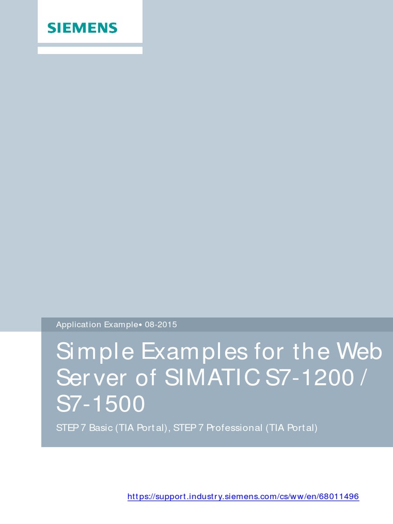 S7-1200 Example For The Web | PDF | Html Element | World Wide Web