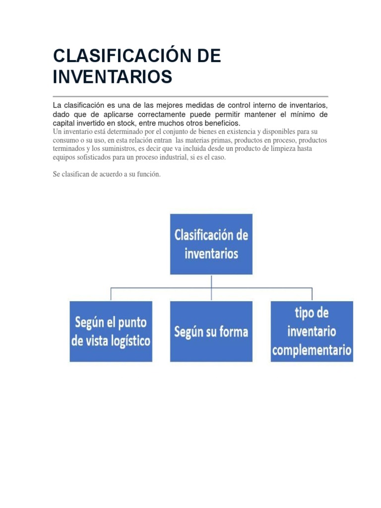 Clasificación Efectiva de Inventarios | PDF