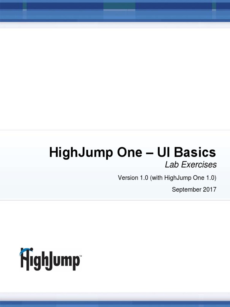 Highjump | PDF | User Interface | Web Application