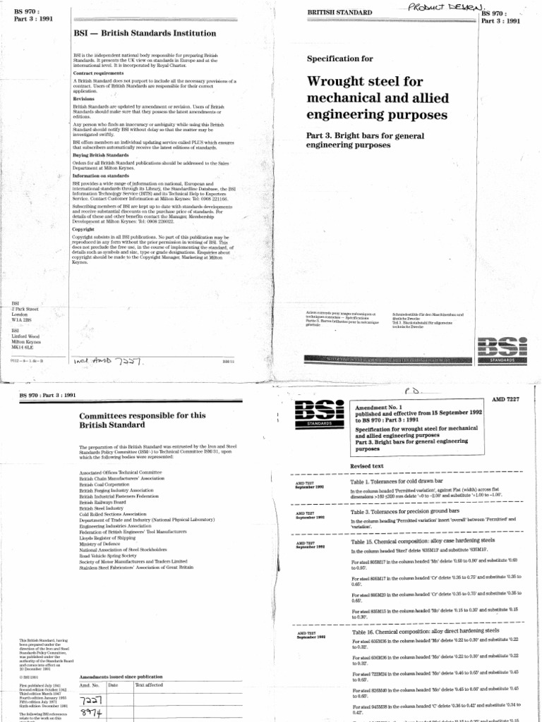 BS 970 Part-3 1991 | PDF