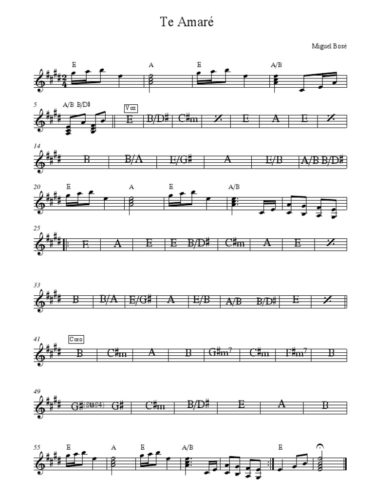 Te Amare Miguel Bose PDF | PDF