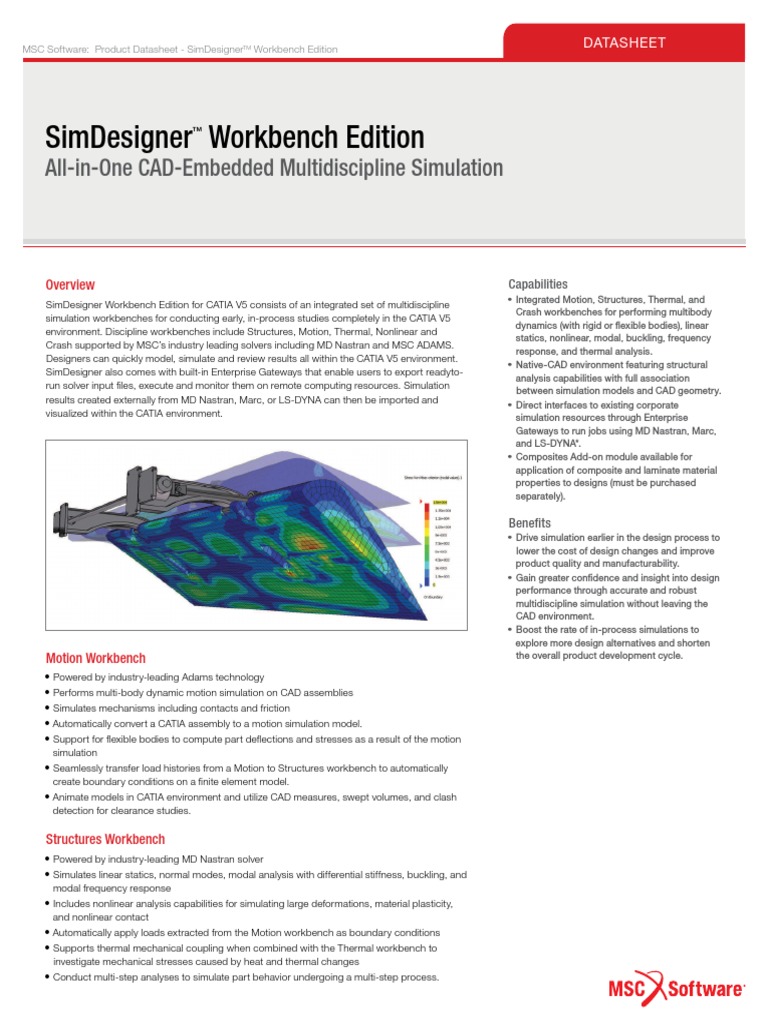 Ds Simdesigner-Workbench | PDF | Simulation | Mechanical Engineering