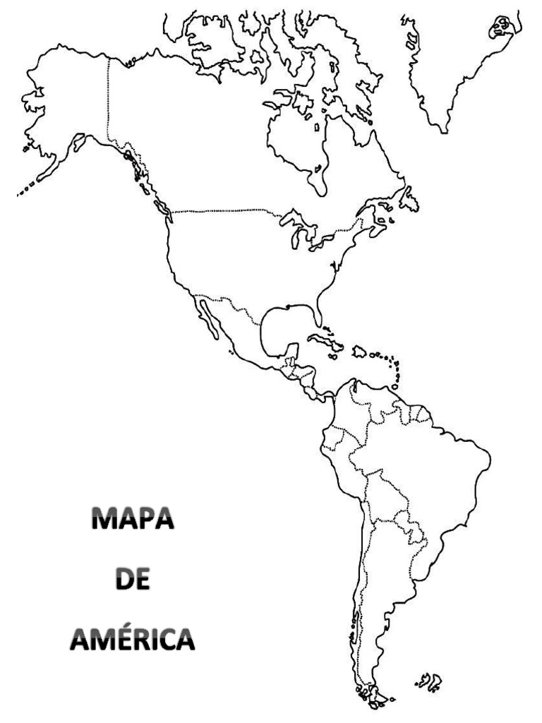 Mapa de America para Colorear | PDF