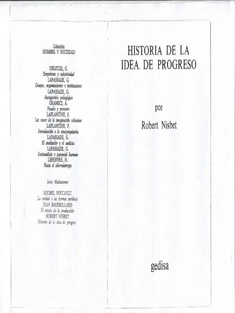 Sesión Introductoria-Nisbet Historia de La Idea de Progreso | PDF | Mundo occidental | Science