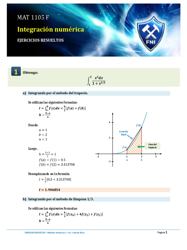 Simpson y Trapecio Metodos Numericos PDF | PDF | Integral | Análisis numérico