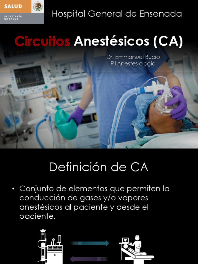 Circuitos Anestésicos | PDF | Absorción (Química) | Gases