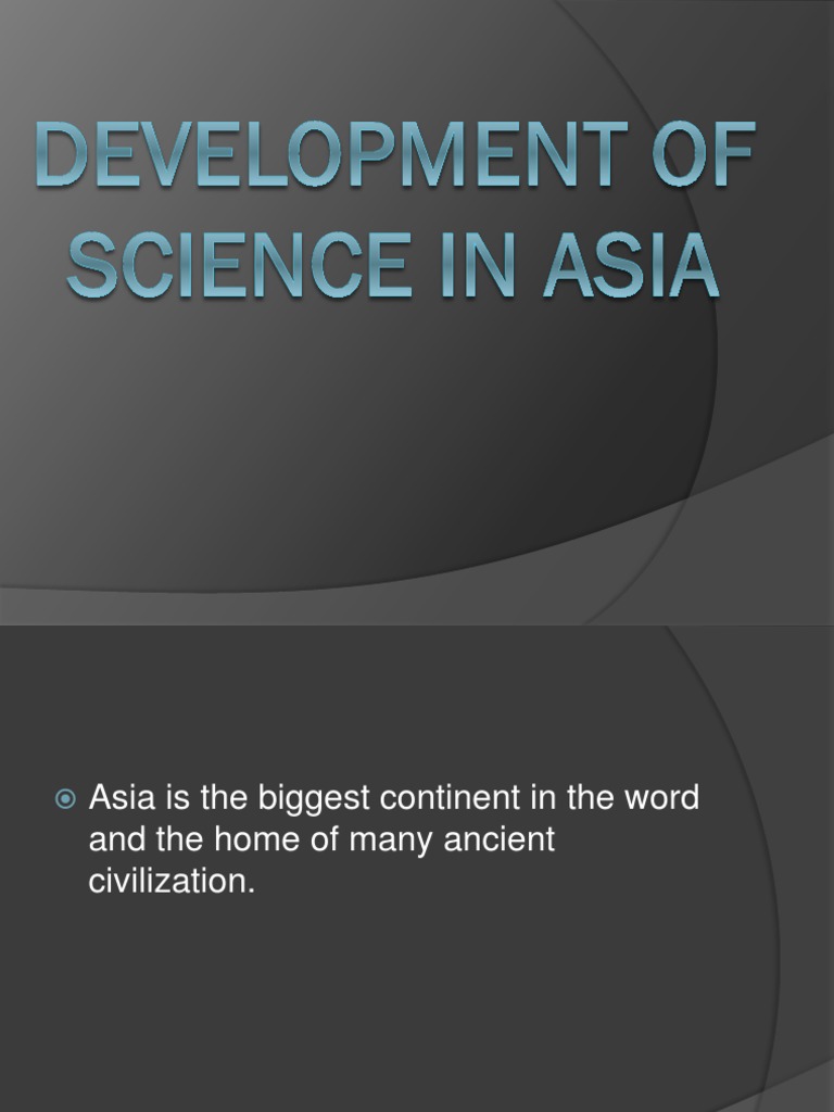 Development of Science in Asia | PDF