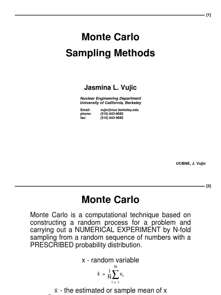 Monte Carlo Sampling Methods | PDF | Monte Carlo Method | Probability ...
