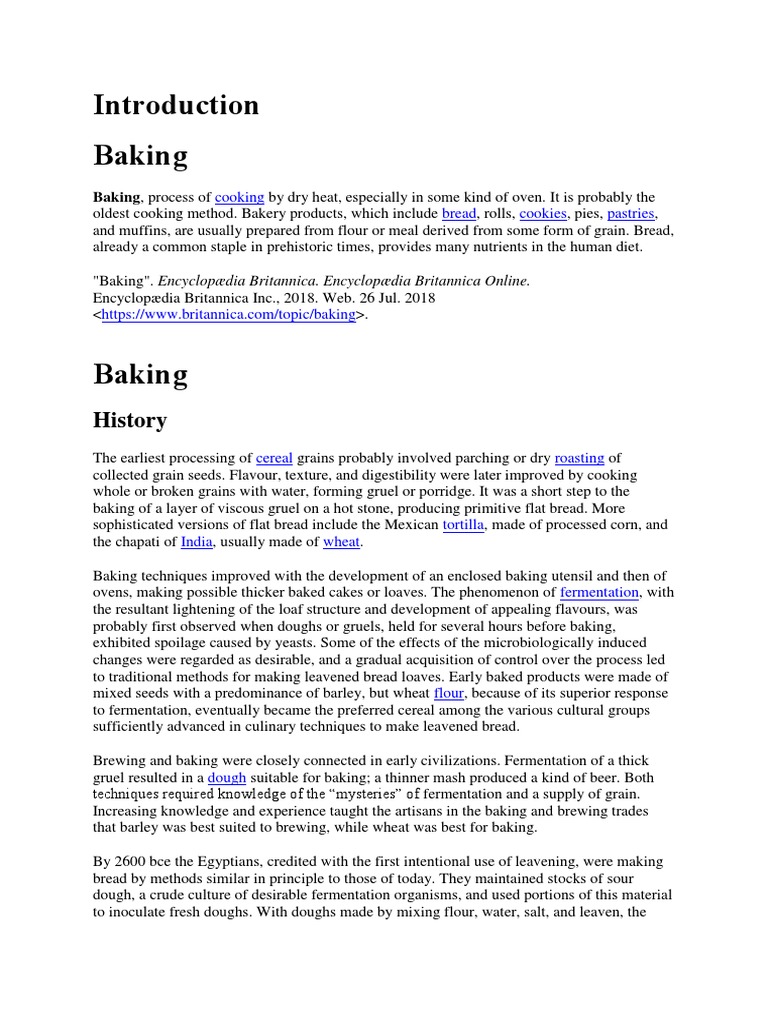 Baking | PDF | Breads | Yeast