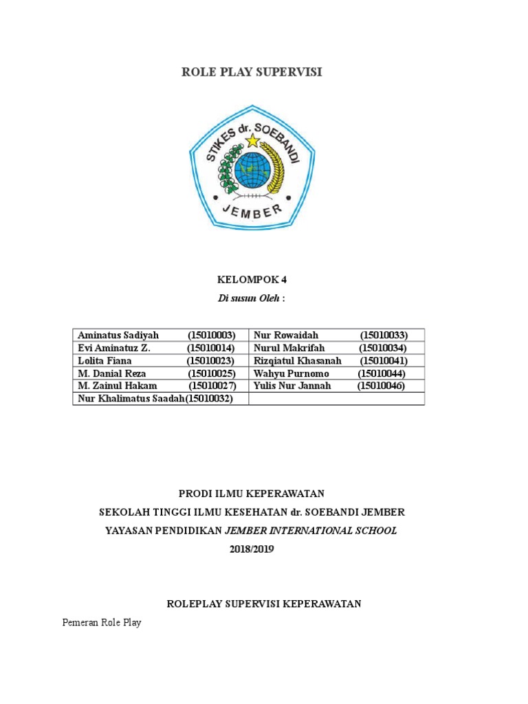 Role Play Supervisi Fix | PDF