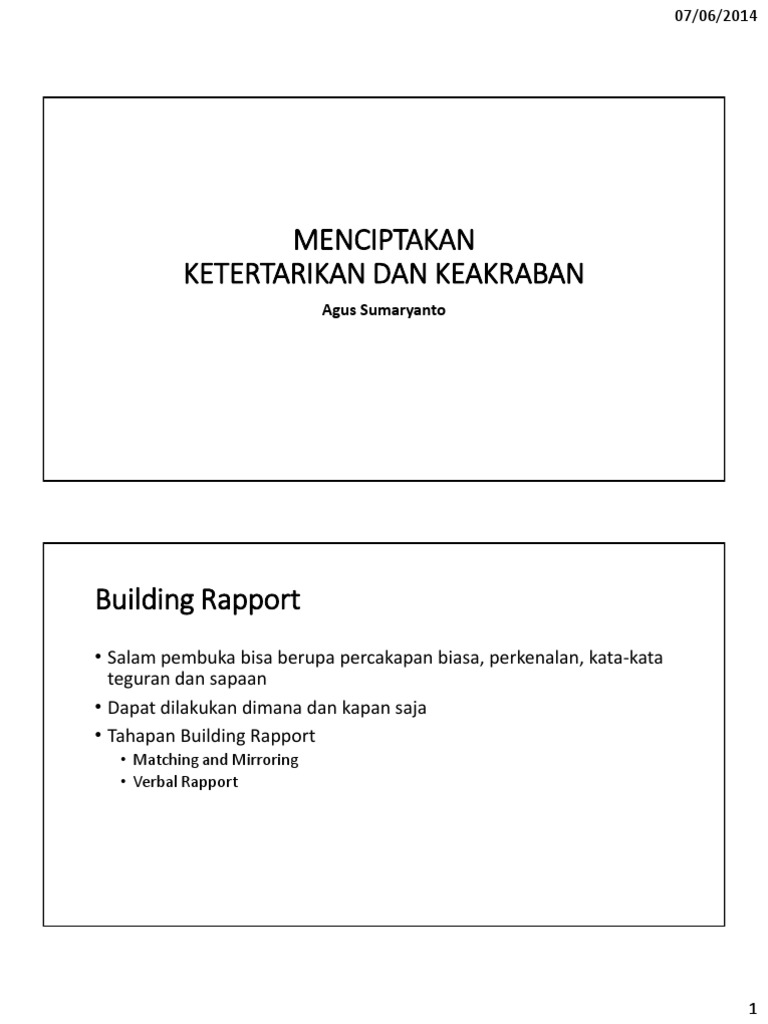 Building Rapport | PDF