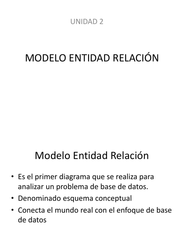 Modelo Entidad Relación - Base de Datos | PDF | Bases de datos ...