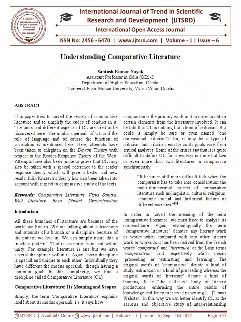 Insights into Comparative Literature | PDF | Criticism | Sanskrit