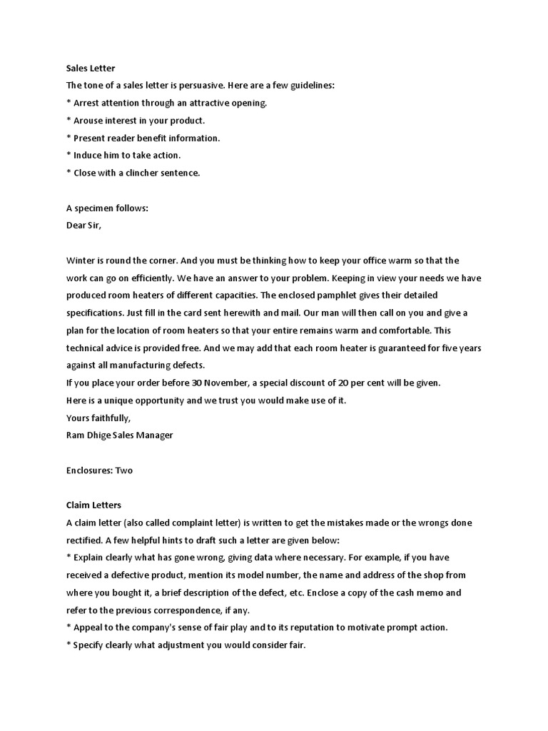 Business Letters Examples | PDF | Chair | Business
