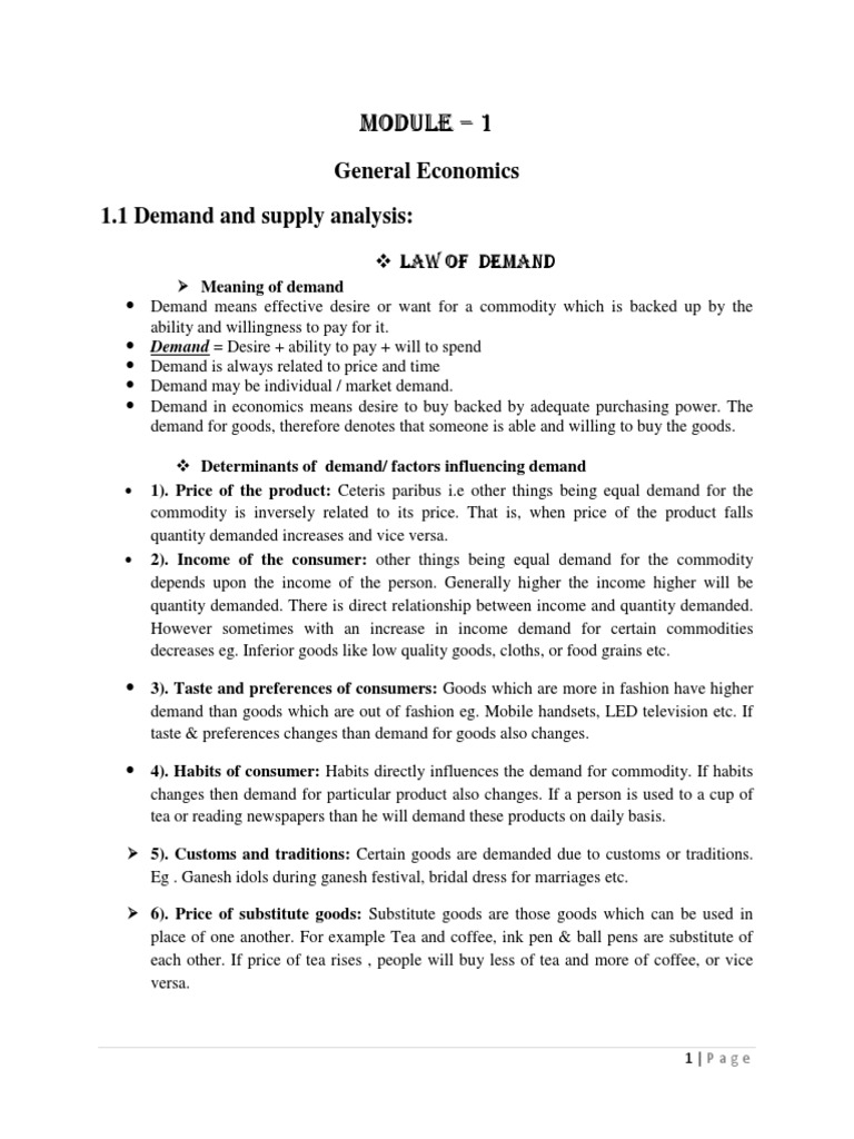 Economics Notes | PDF | Measures Of National Income And Output | Supply ...