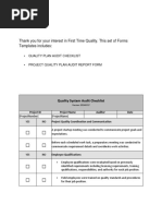 Construction Project Quality Plan SAMPLE | PDF | Quality Assurance | Audit