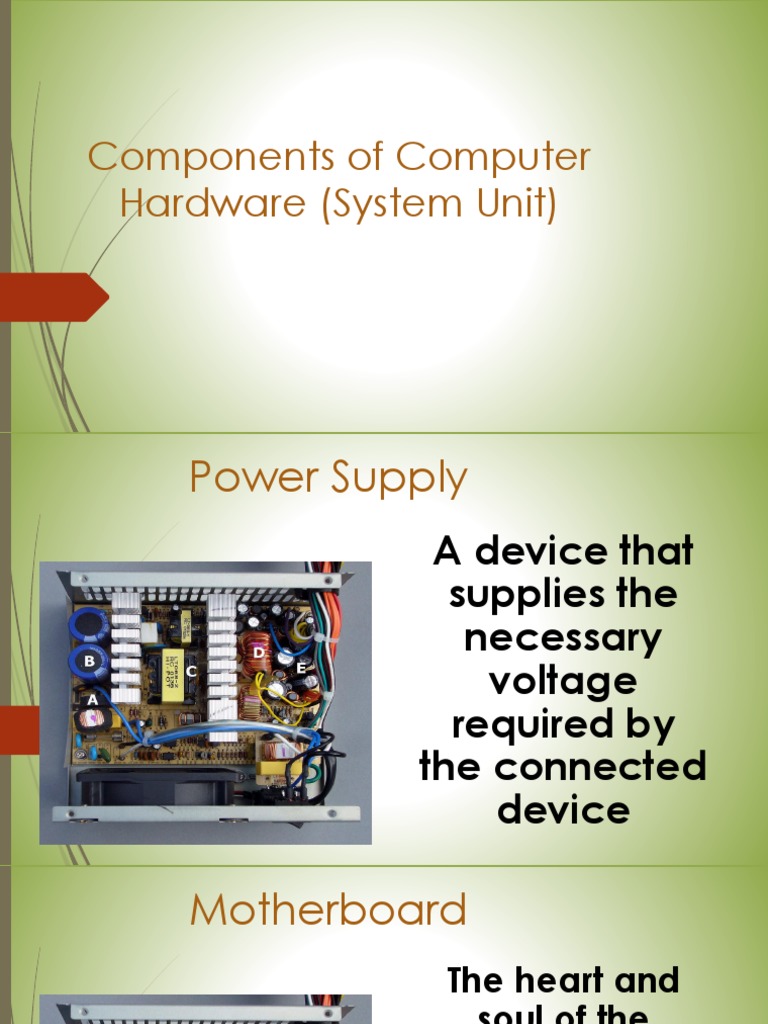 Assembling & Disassembling of System Unit | Computer Data Storage ...