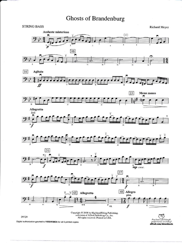 Ghosts Bass PDF | PDF | Performing Arts | Leisure
