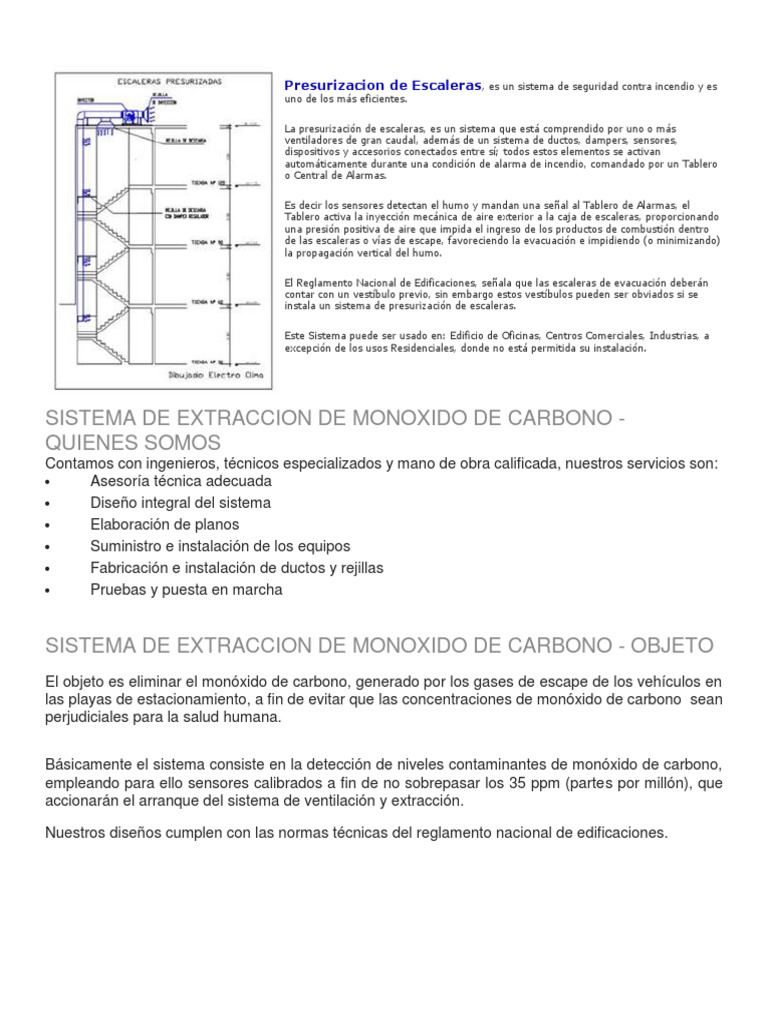 Escaleras Presurizadas | PDF | Ventilación (Arquitectura) | Carbón