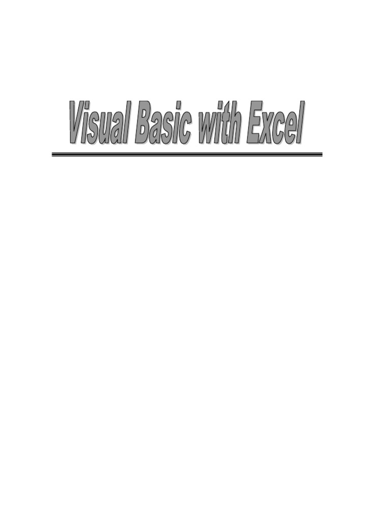 Excel 2010 Vba Programming Pdf Pdf Array Data Type Subroutine 