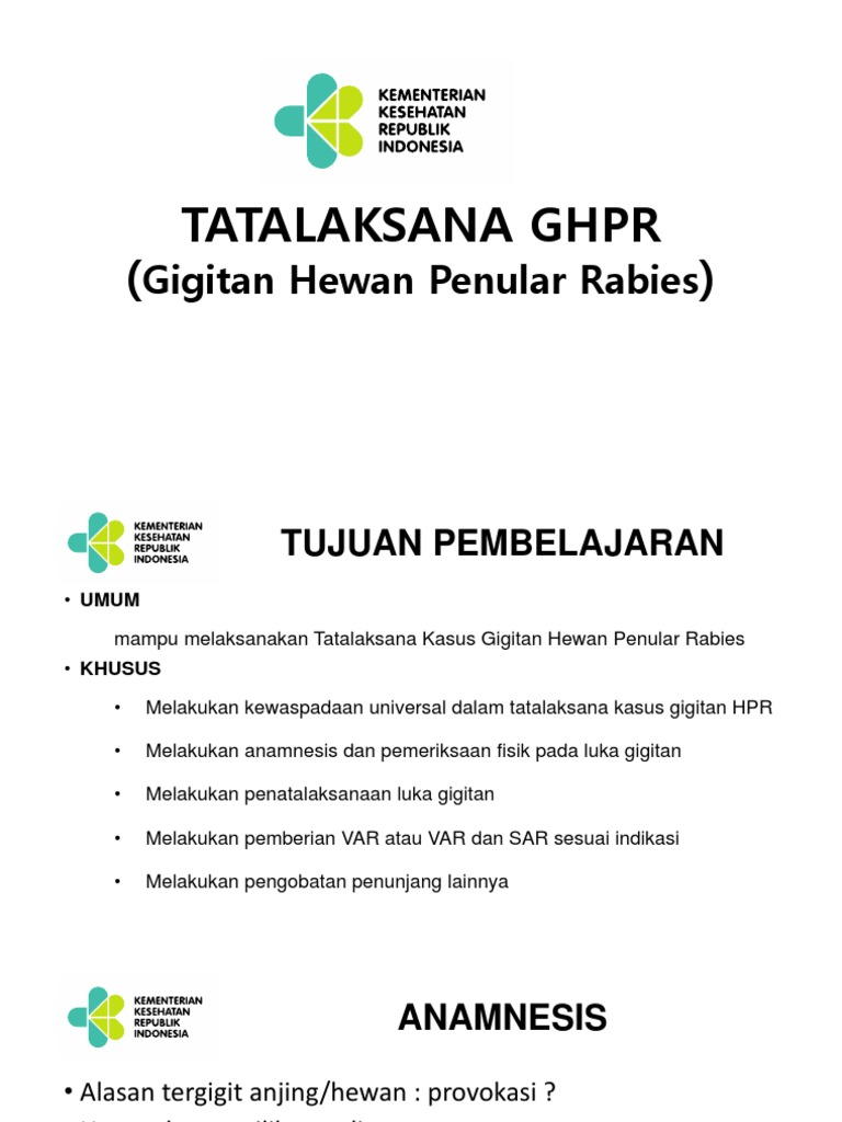Materi Tatalaksana Manusia Rabies | PDF