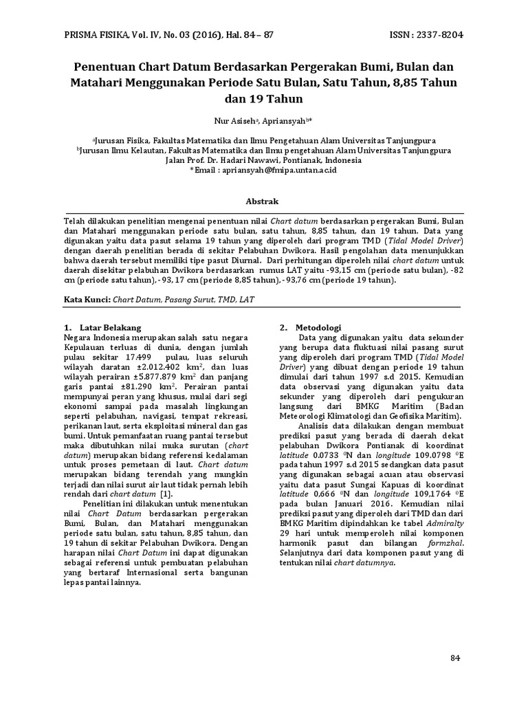 Penentuan Chart Datum | PDF