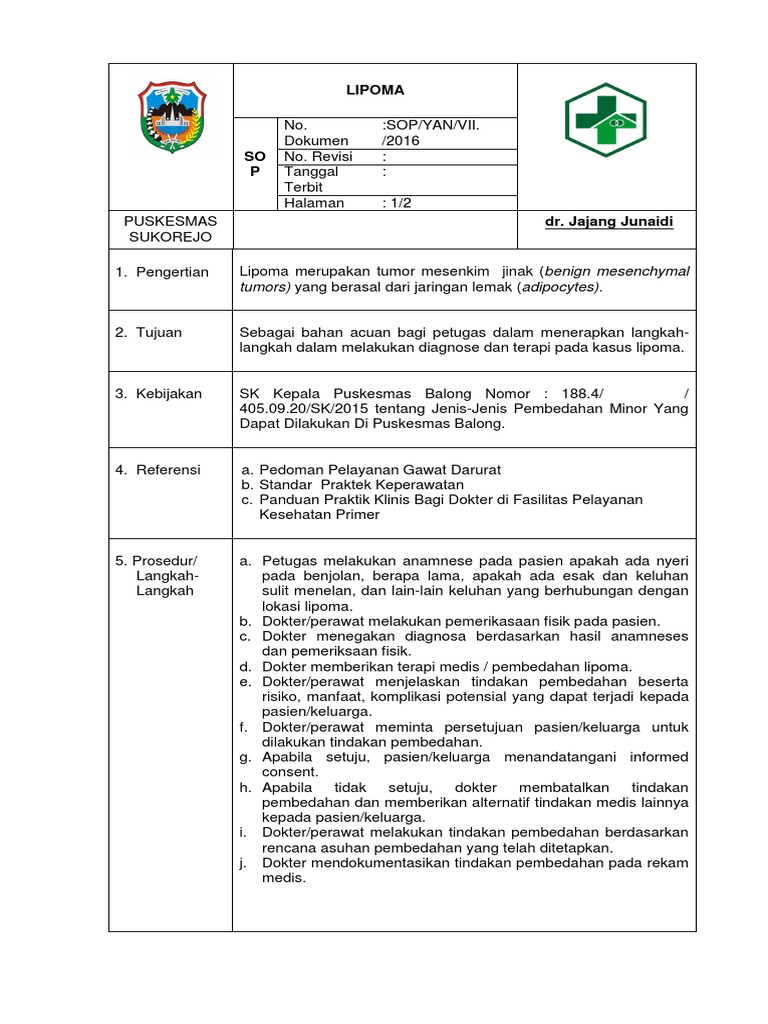 Sop Lipoma | PDF