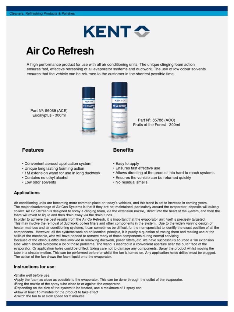 Air Co Refresh for HVAC Systems | PDF | Air Conditioning | Odor