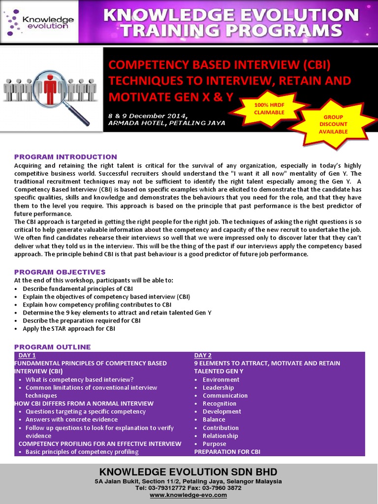 Competency Base Interview (CBI) | PDF | Competence (Human Resources ...