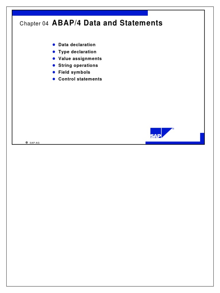 ABAP Datatypes | PDF | Data Type | Control Flow