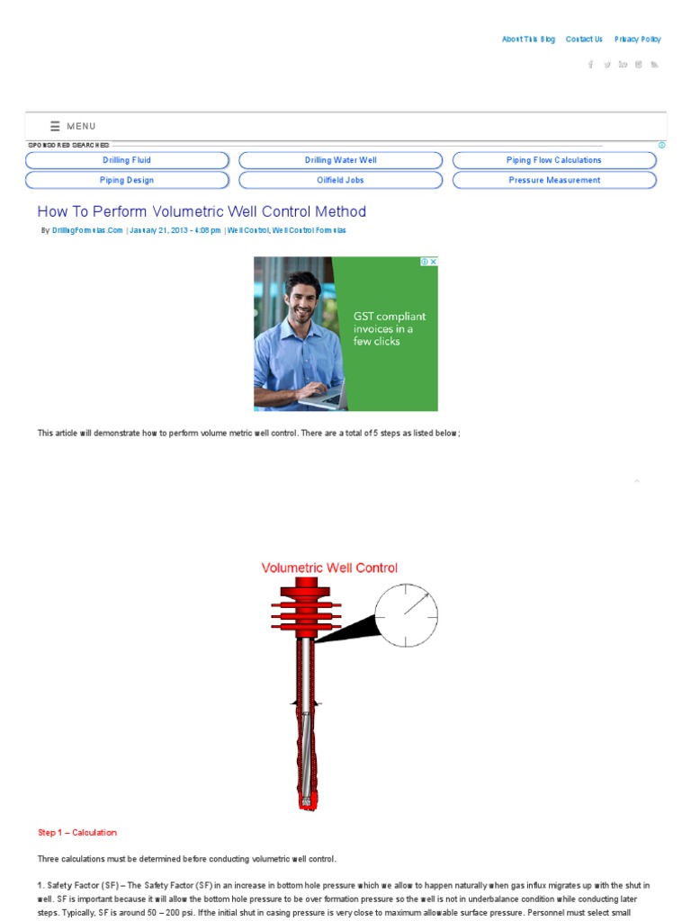 Volumetric Well Control Method-Drilling Formulae | PDF | Gases | Civil ...