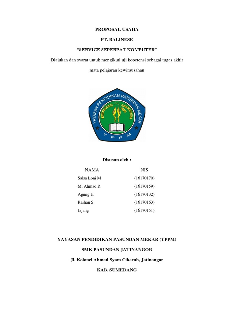 Proposal Usaha | PDF