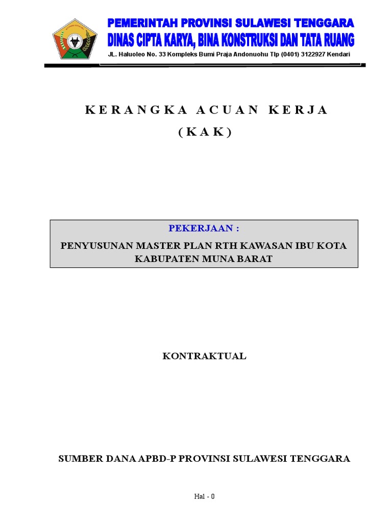 Kak Master Plan RTH Mubar | PDF | Bisnis