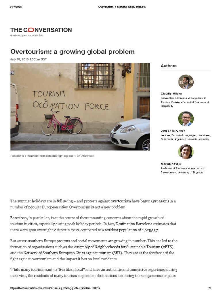 Overtourism A Growing Global Problem | PDF | Tourism | City