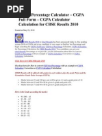 CGPA Conversion | PDF